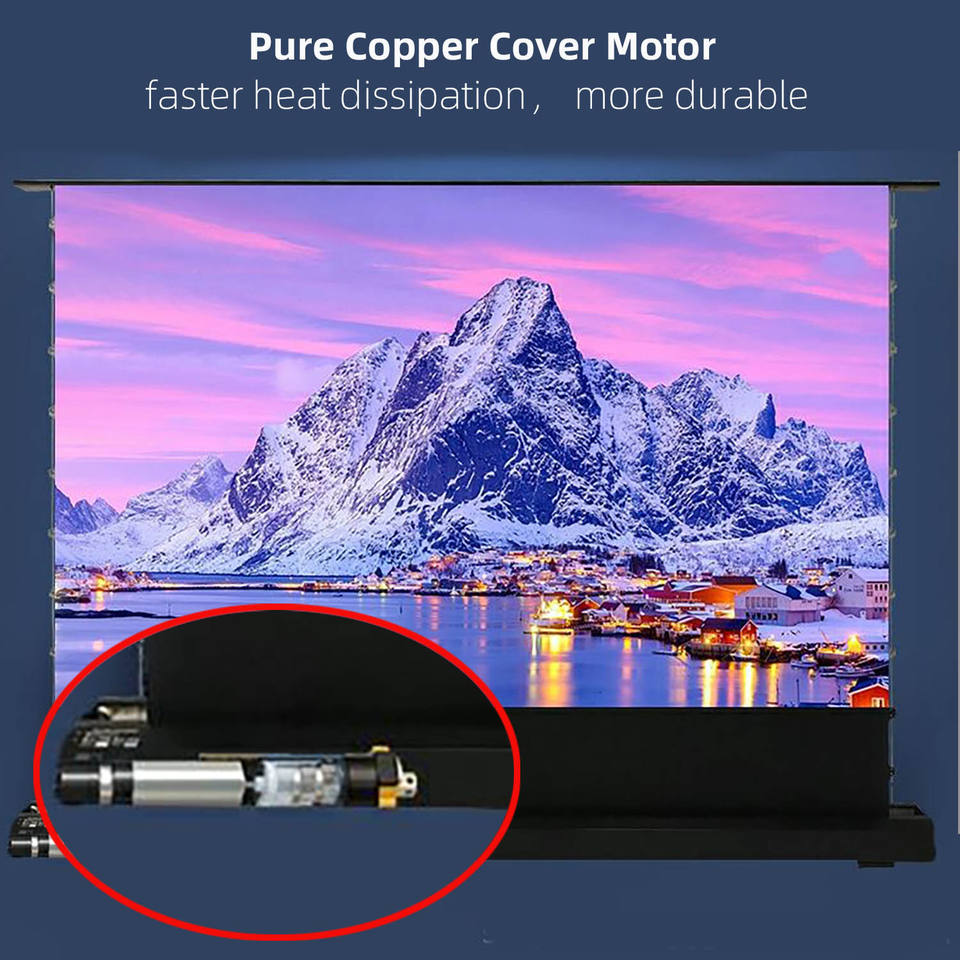 Yinzam 100 Inch Electric Motorized ALR PET Crystal Screen 16:9 4K/8K ...