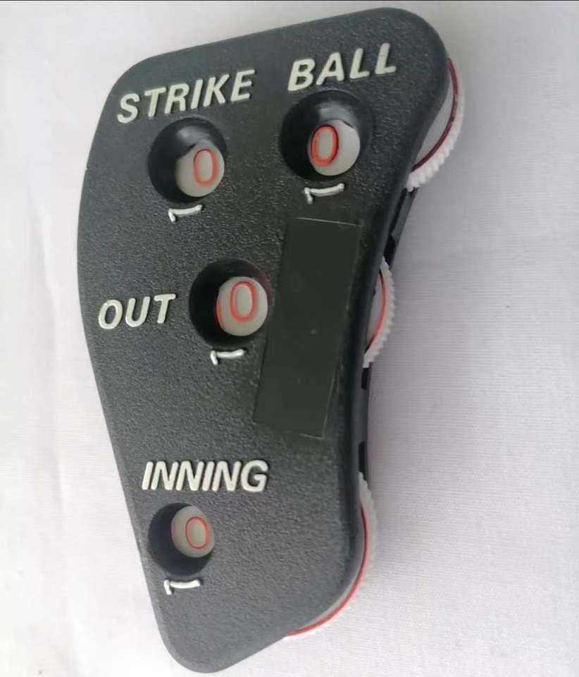 Referee Counter Plastic Press Strip Design 4 Wheel Baseball Umpire ...