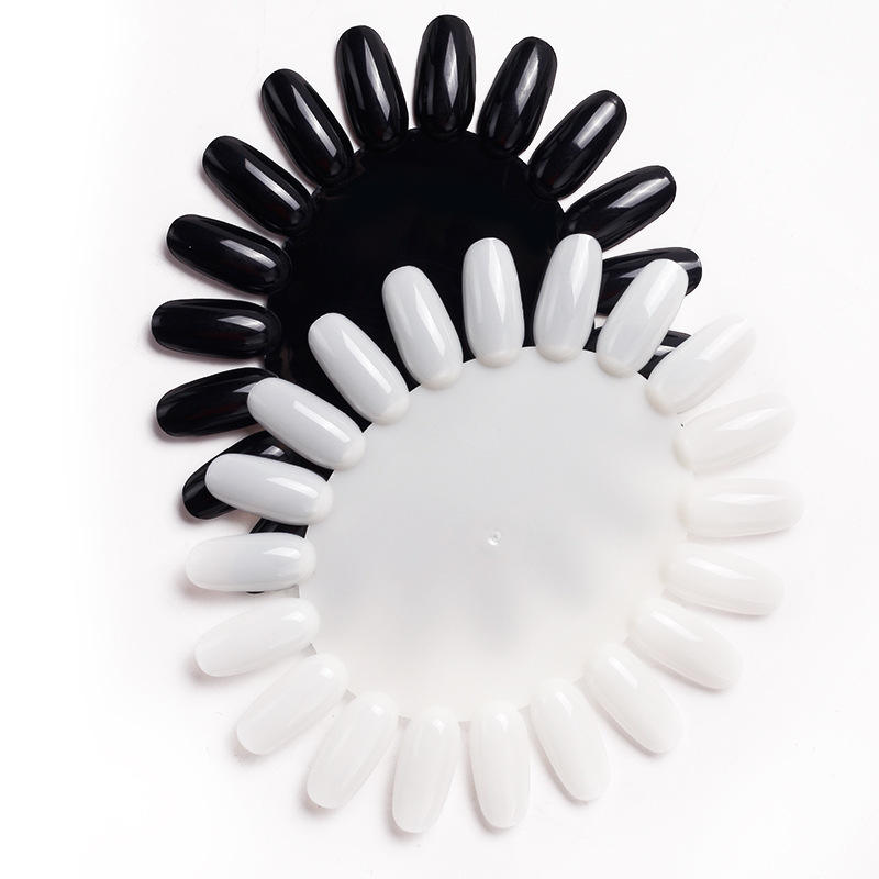Oval Shaped Sunflower Nail Polish Display Card Transparent 20 Colors ...