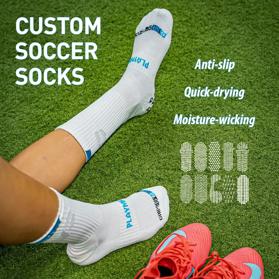 Free Sample Low MOQ Manufacturer Knitted Crew Grip Socks Custom ...