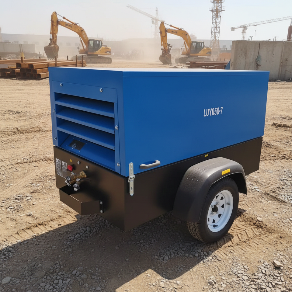 Engine Powered Mining Compressor with PLC Control and Gearbox Equipped ...