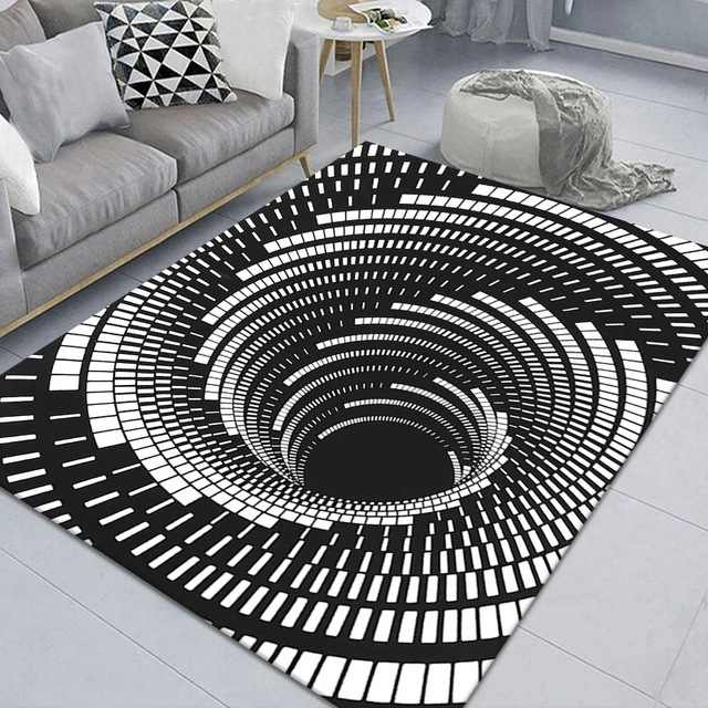 Non slip 3d Mat Home Decor Vortex Visual Carpet Abstract Geometric ...