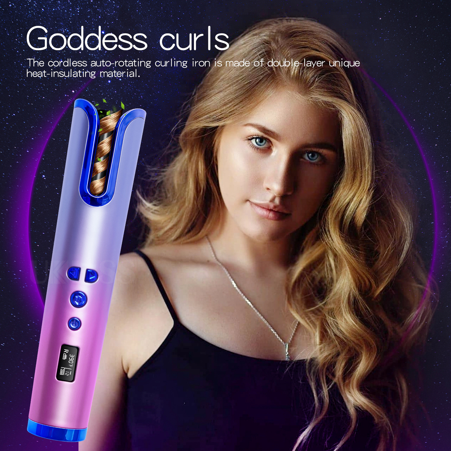 Newest Arrival Cordless Automatic Hair Curling Iron USB Wireless Hair ...