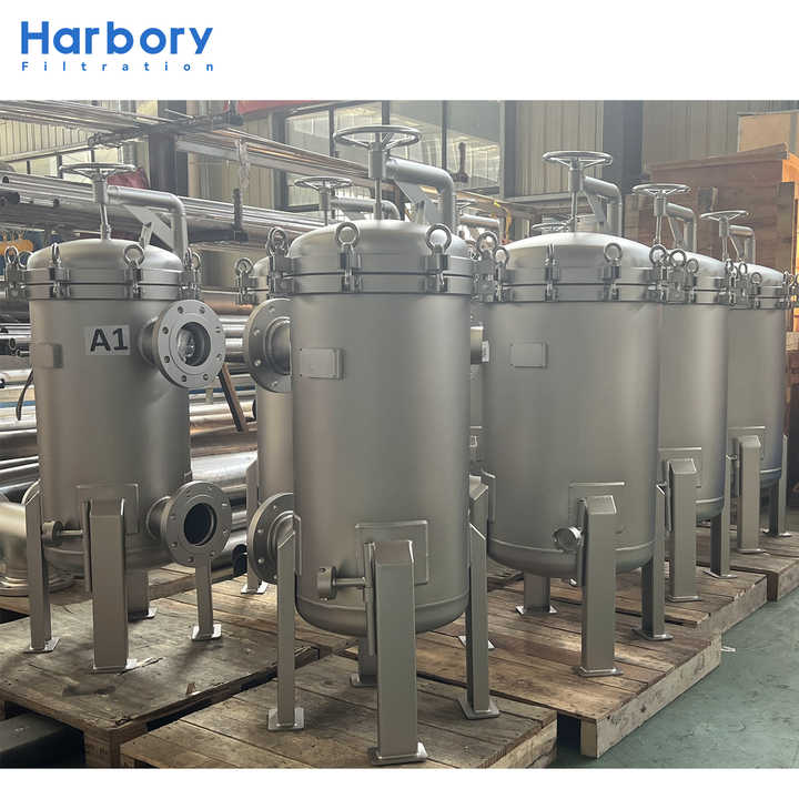 Petrochemical Raw Material Liquid Filter Bag Housing Stainless Steel 12 ...