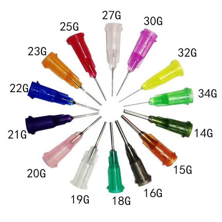 TE 14G-34G Plastic Seated Stainless Steel Dispensing Needle