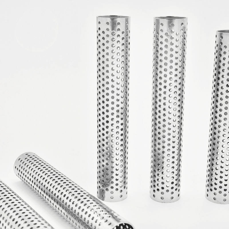 Round Hole Stainless Steel Screen Tube / 304 316 Perforated Filter Tube ...