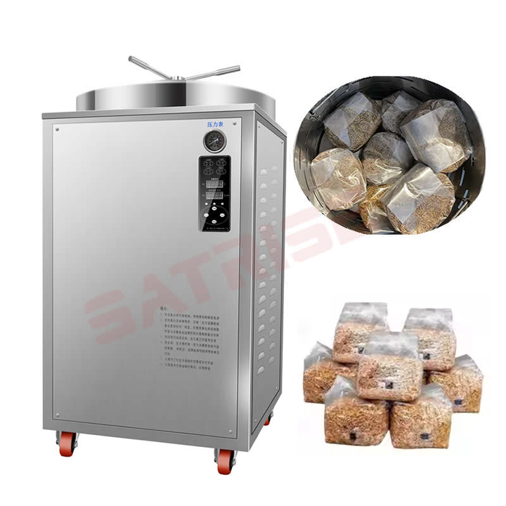 200L Mushroom Growing Autoclave Vertical Steam Sterilizer Substrate/spawn Bags Sterilizing ...