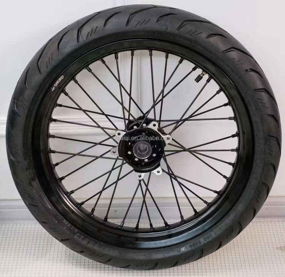 Ultrabee Supermoto Street Conversion Wheel Set-17inch Front Rear Rims ...