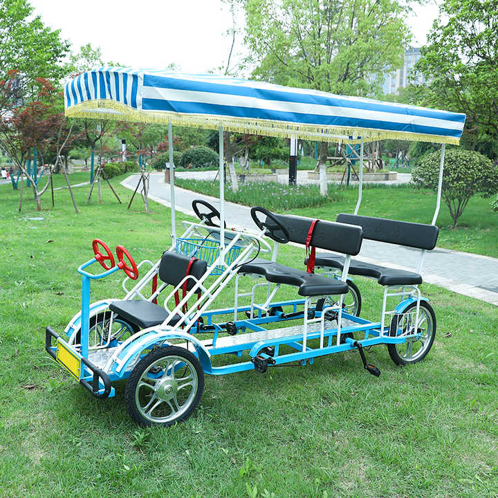 All of Kinds Color Steel Frame Four Wheels Pedal Sightseeing Bike ...