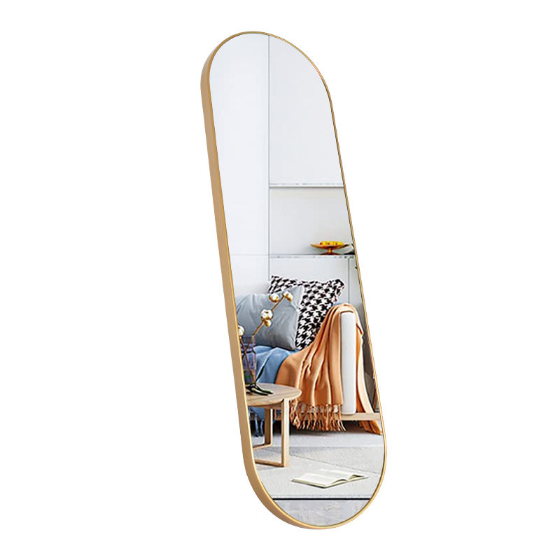 Jinn Home Luxury 3 PCS Gold Wood Aluminium Floor Mirror Set for Modern ...