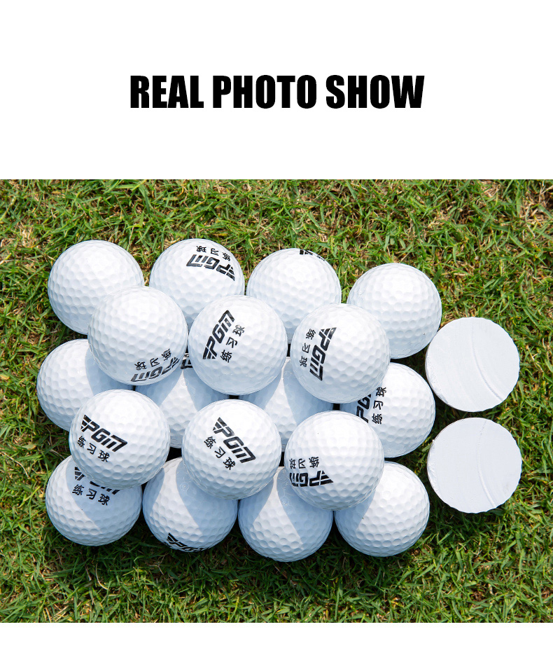 PGM Q028 custom 1 layer durable rubber practice training golf ball for driving rang-企业官网