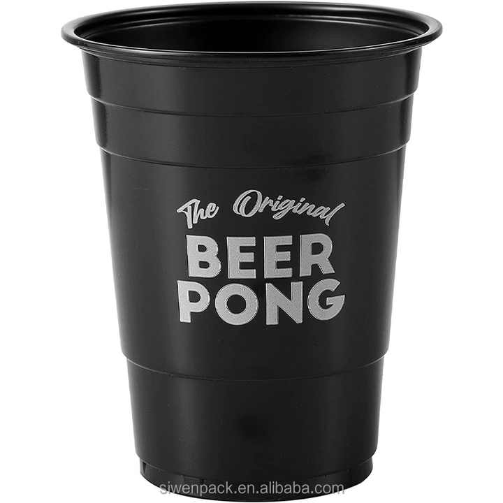 Custom Color 16oz Hexagon Plastic Party Cups Reusable Beer Pong Set ...