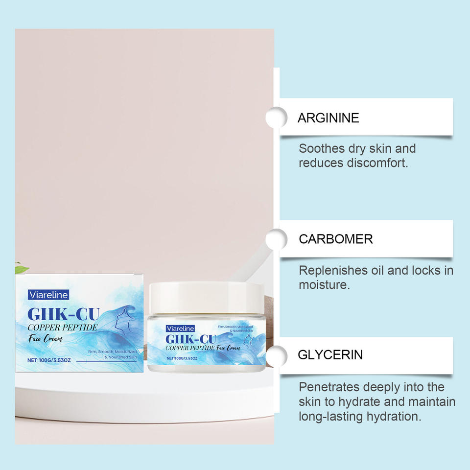 Private Label Blue Ghk-Cu Copper Peptide Care Cream Anti-Wrinkle ...