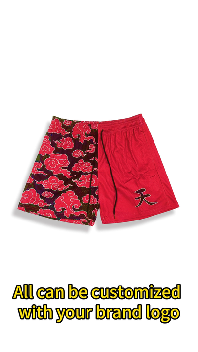 Wholesales Trend Summer Shorts Men Cool Custom logo Double Layer Mesh ...