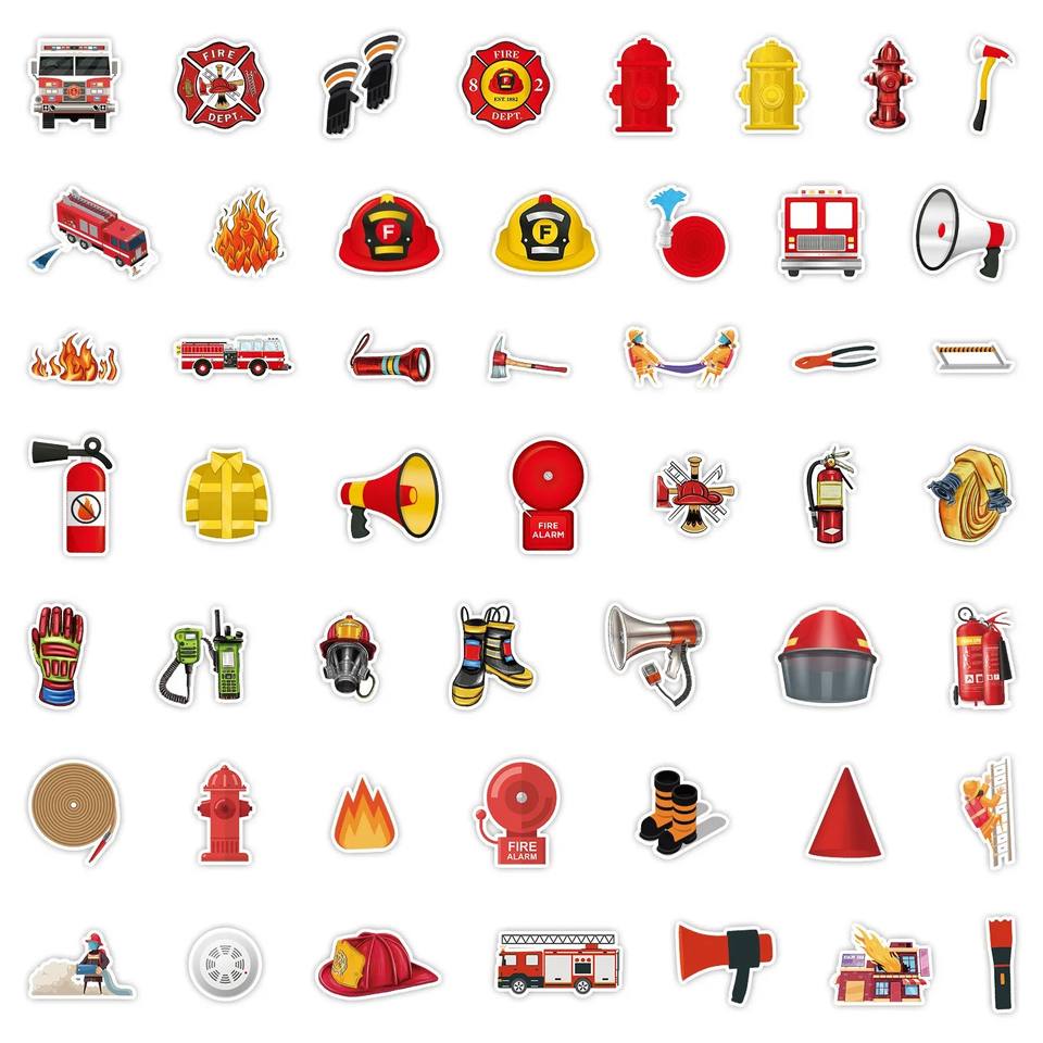 Premium Firefighter Sticker Pack Custom Design Waterproof Decals for ...