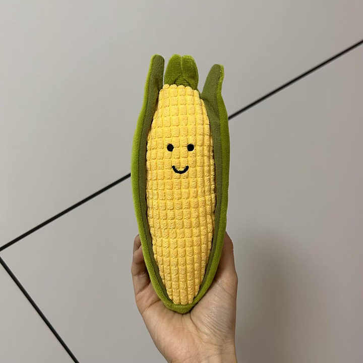 2025 New Year Sweet Corn Plush Toy Embroidered Stress Relief Toy PP ...