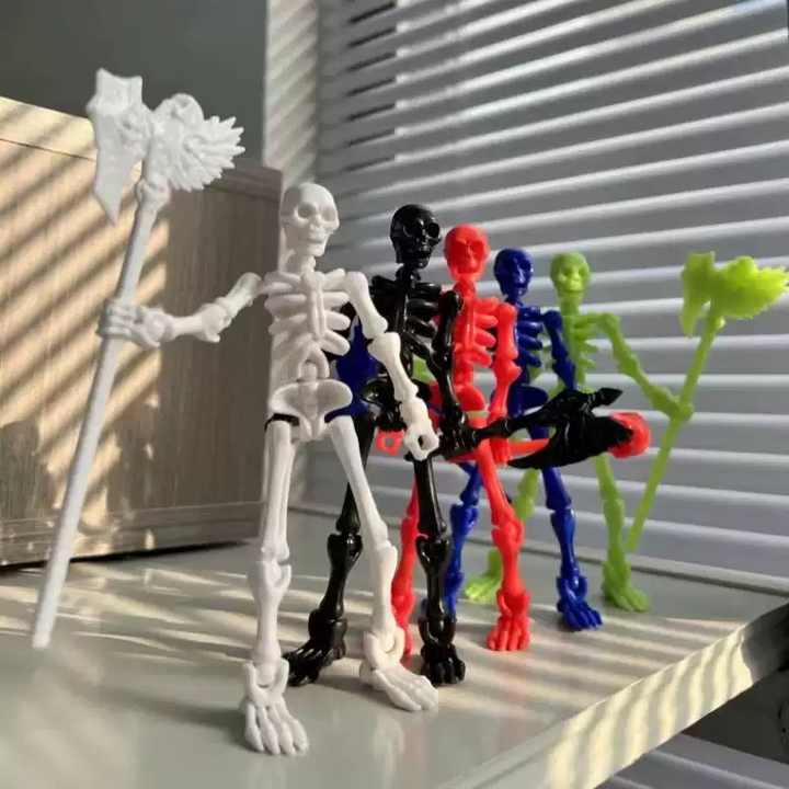3D Printed Luminous Skeleton Flexible Crystal Action Figure Multiple ...
