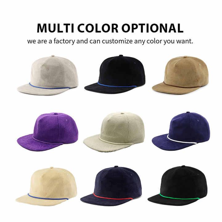High Quality 5 Panel Low Profile Custom Embroidery Unstructured Flat ...