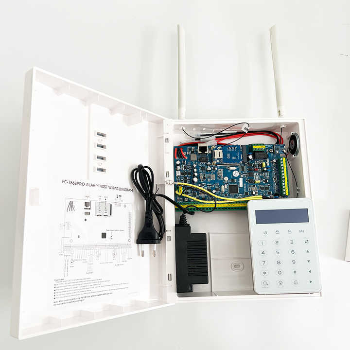 Hybrid Security Alarm Control Panel Kit Siren Horn Remote Controller PIR Motion Detector Mobile ...