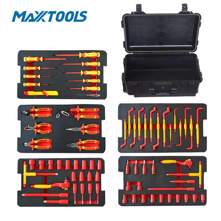 104 Pc Electrician Tool Set in Trolley case VDE Tool Kit 1000V ...
