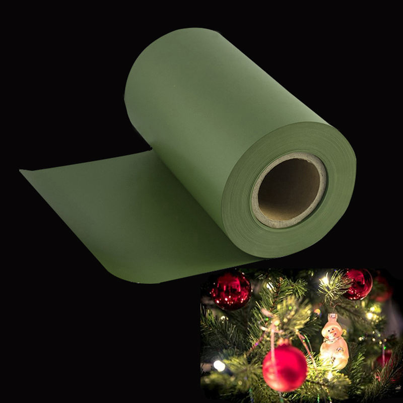 Plastic Green Color PVC Film Roll with Glossy Surface and Cutting ...