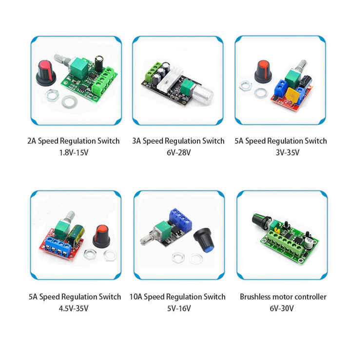 Sanlik New Original PWM DC Motor Speed Regulator 2A 3A 5A 10A Speed ...