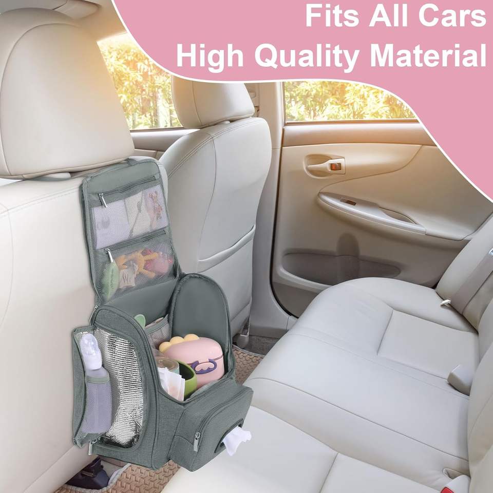 Newest Baby Backseat Organizer Portable Car Diaper Caddy Organizer for ...