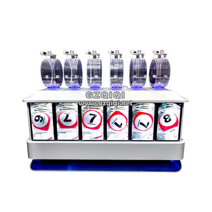 Standard 6D Multi-cylinder Lottery Ball Machine with TV to Show Lotto ...