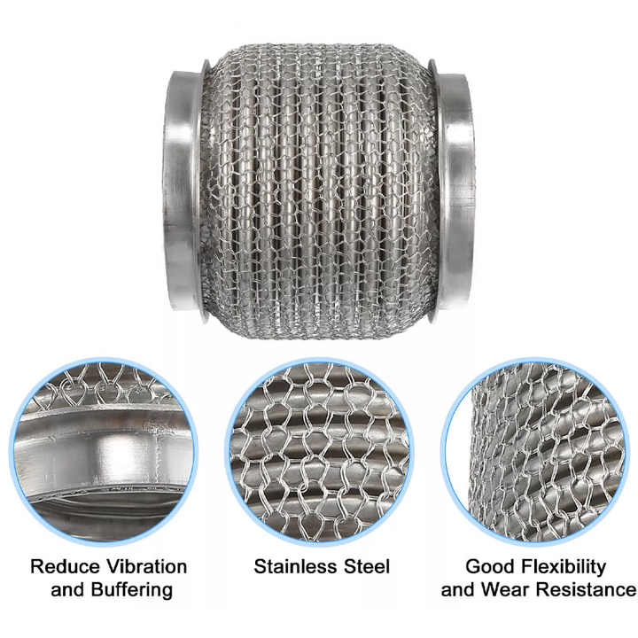 Car aftermarket Exhaust flexible pipe with soft wire mesh coupling flex ...