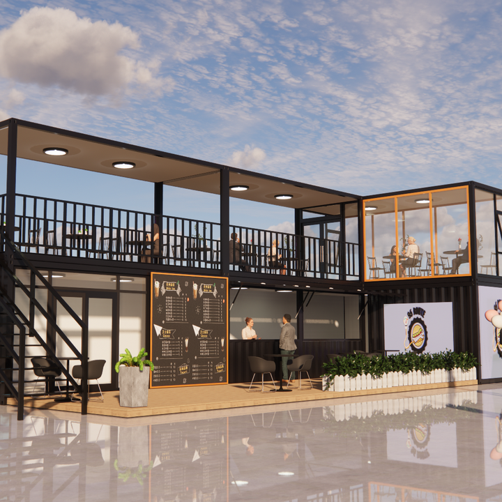 Luxury Shipping Container House for Mobile Restaurants