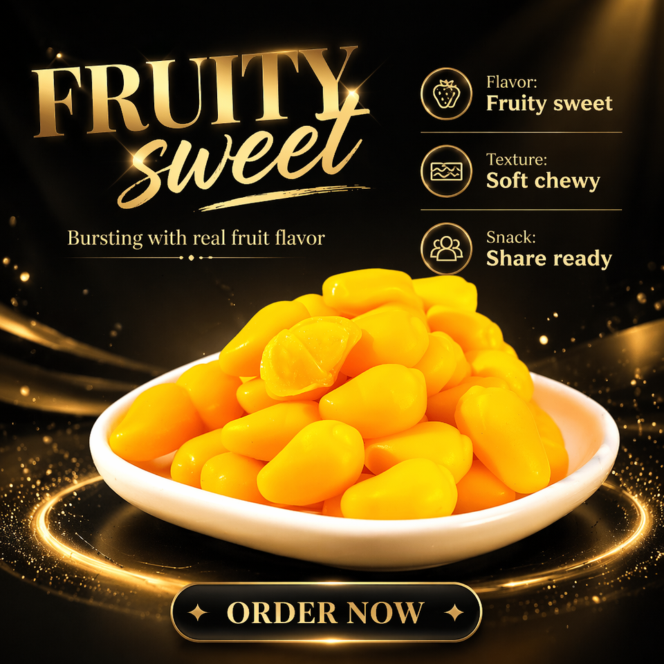 Factory Supply OEM Mango Flavor Peelable Gummy Candy Holds Halal ...