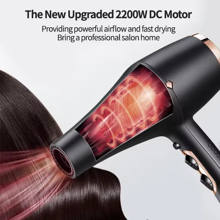 Professional Infrared Powerful Salon Hair Dryer Ionic Blow Dryer 2200W With 3 Heating Setting
