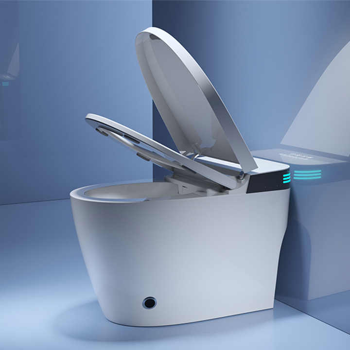 Elongated Shape Automatic Flush Electric Toilet Bowl Intelligent Bidet ...