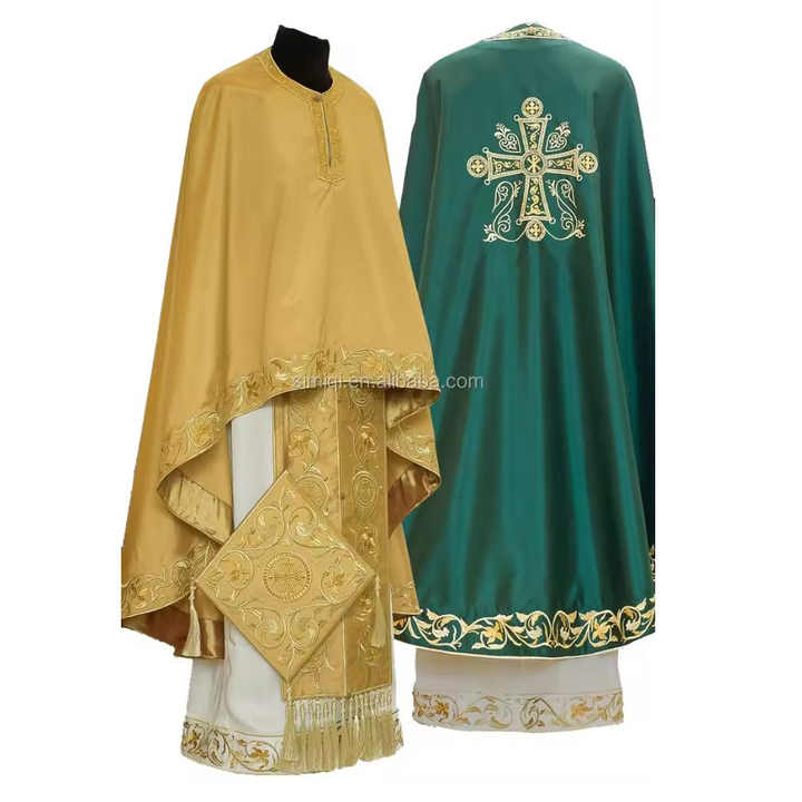 Catholic Church Alb Robe Clergy Hooded Vestments - SMQ