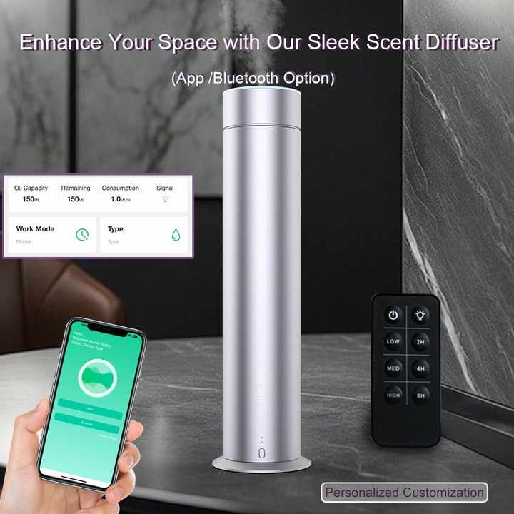 Professional Customized Household Remote Air Scent Machine 5-Color Night Light Wireless Charging ...