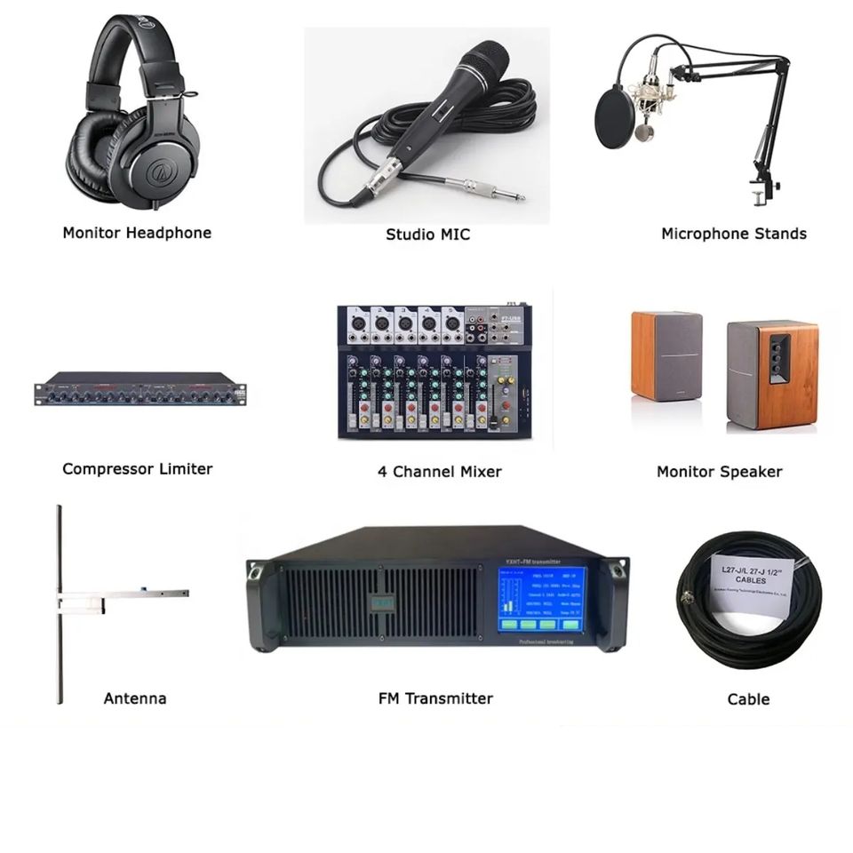 Community YXHT-2, 100W FM Transmitter Complete Package, Public Address ...