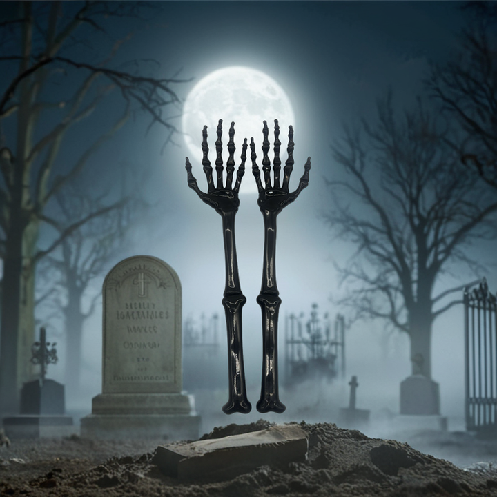 Sunup Plastic Decorative Skeleton Hands for Halloween Parties ...