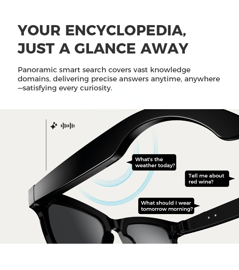 M01 Pro Smart Glasses With 8mp Camera & Ai Assistant