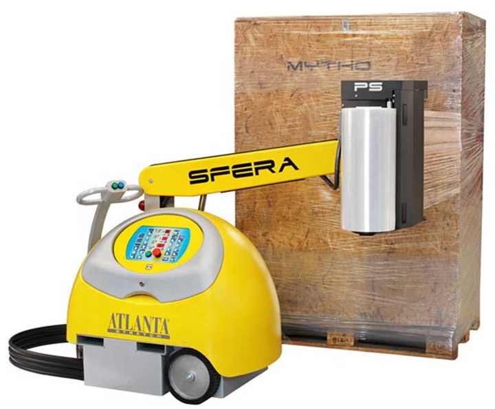 Portable Automatic Robot Pallet Wrapping Machine Movable Stretch ...