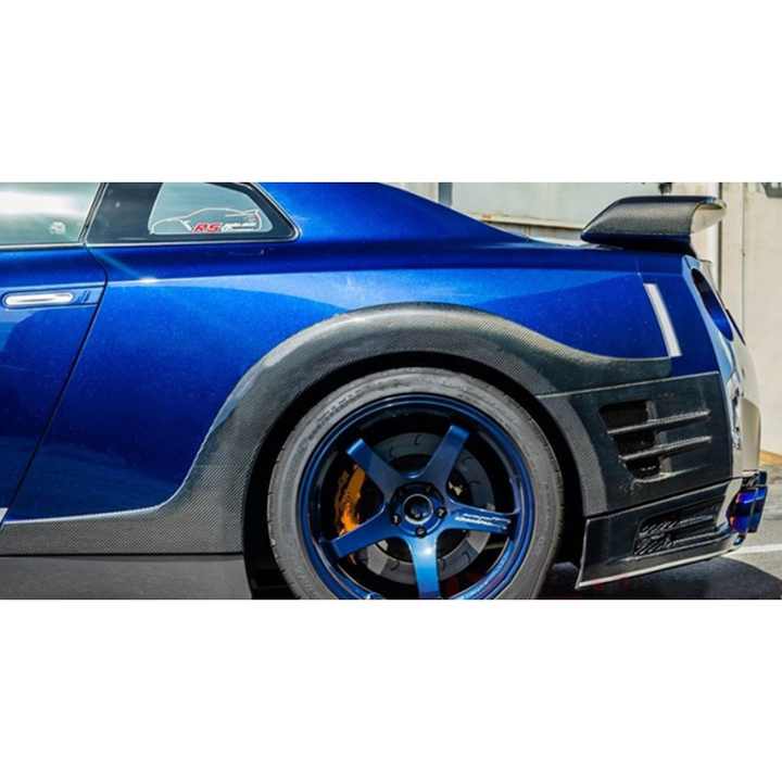 TS Style Carbon Fiber Rear Fender Flares Fit for Nissan Skyline R35 GTR ...