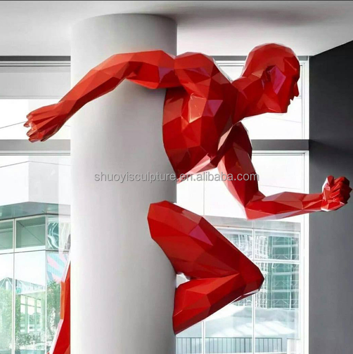 Running Man Wall Sculpture Statue - Customized Resin