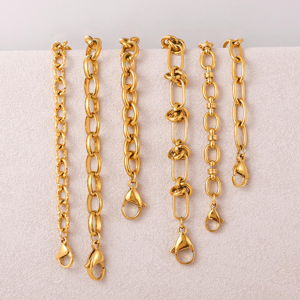 Versatile Style Luxurious Layering Classic Basic Chain Bracelet Retro ...