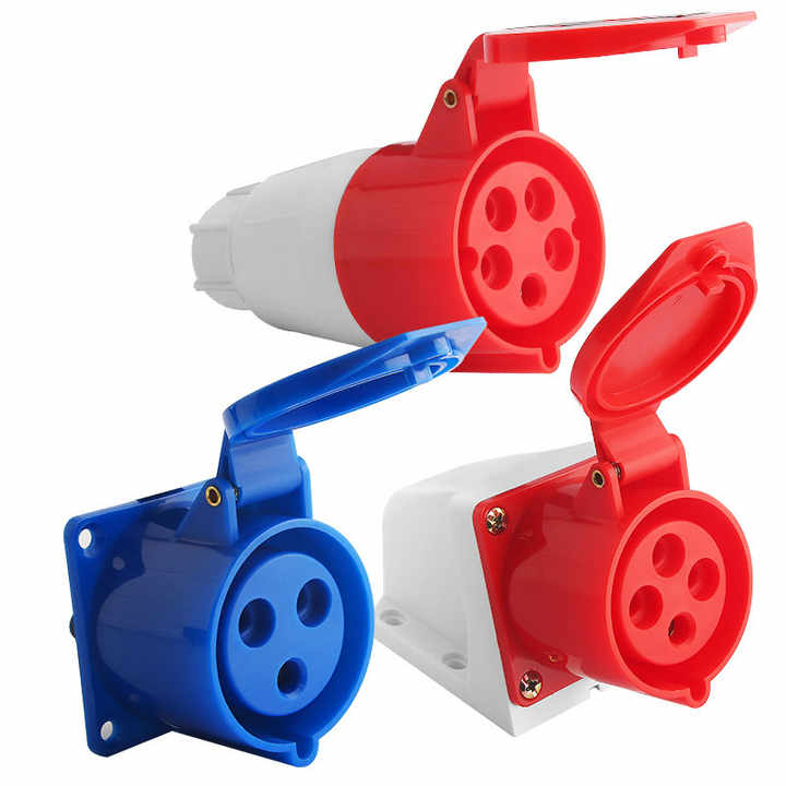 Factory Hot Sales 125A ABS Aviation Socket Connector IP44 Three-Phase ...