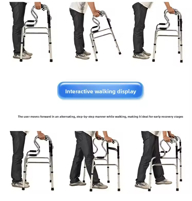 Elderly Walker Stainless Steel Safety Handrail Non-Slip Foldable ...