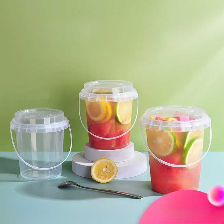 24oz 32oz 1000ml Disposable Plastic Drink Super Big Bucket Fruit Tea ...