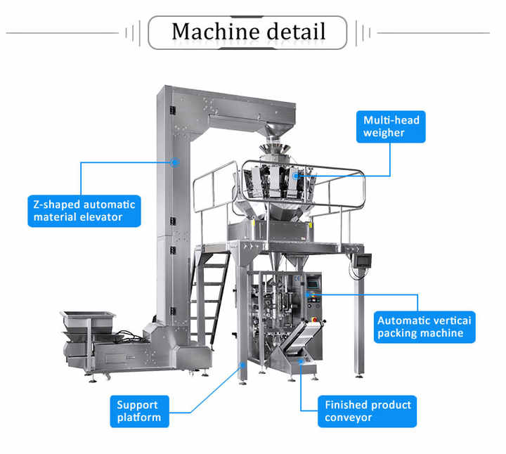 Automatic Vertical Rice Sugar Salt Bagging Machine 1kg-1000g