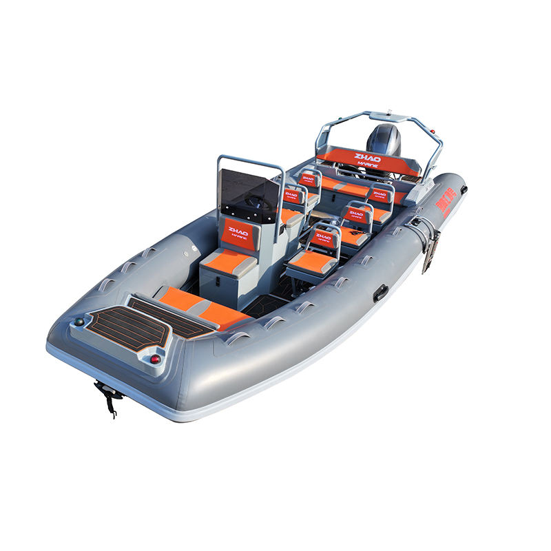 Aluminum Floor RIB Inflatable Rescue Boat Rigid Patrol Hypalon/PVC ...
