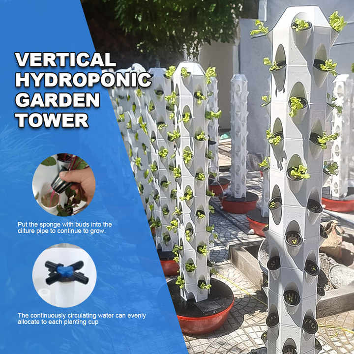 Vertical Hydroponic Garden Tower - Sustainable & Easy Install