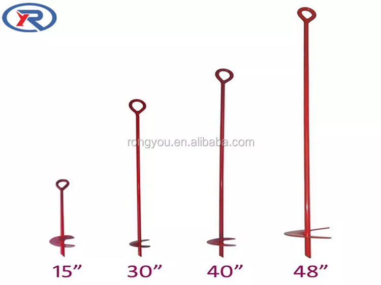 Hot-dip galvanized steel ground screw ground anchor rod support ...