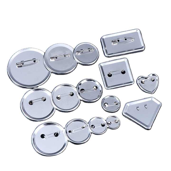 Custom Blank Decorative Buttons Plastic Metal Badge Pin With Back bar ...